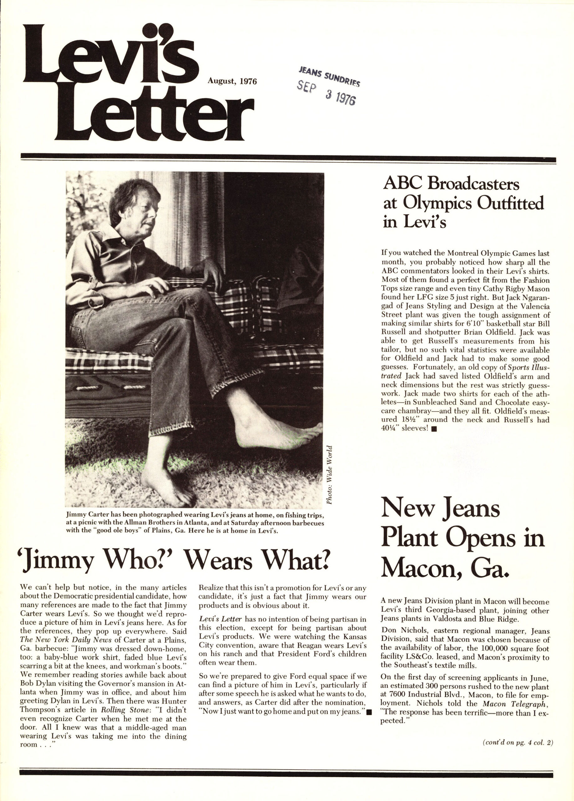 The Levi’s® Legacy of President Jimmy Carter - Levi Strauss & Co : Levi ...